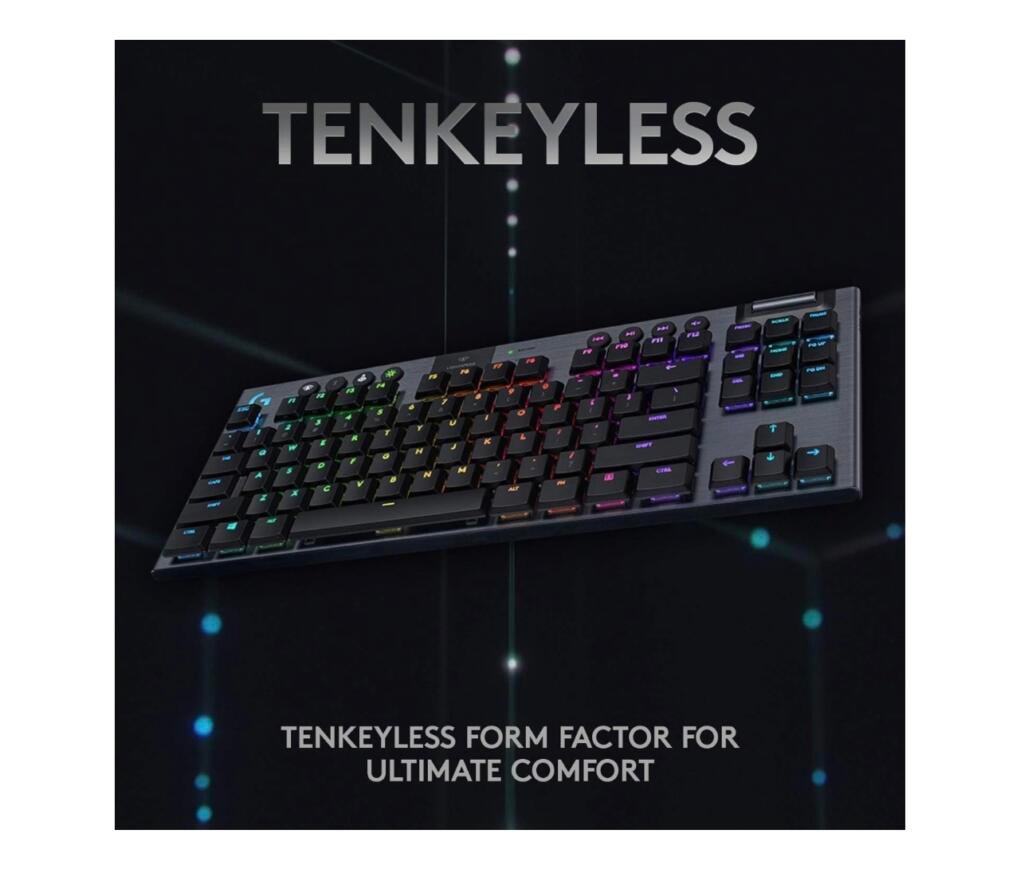 Logitech G915 TKL Tenkeyless Lightspeed Wireless RGB Mechanical Gaming ...