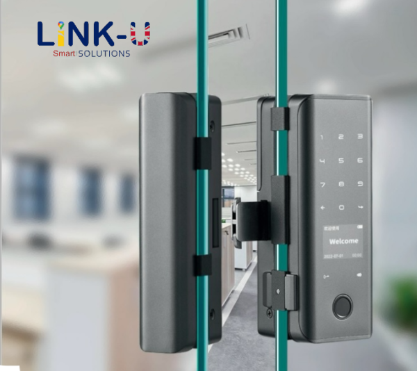 LinkU Smart Glass Lock Code Finger Print Remote Control Mobile App RFID ...